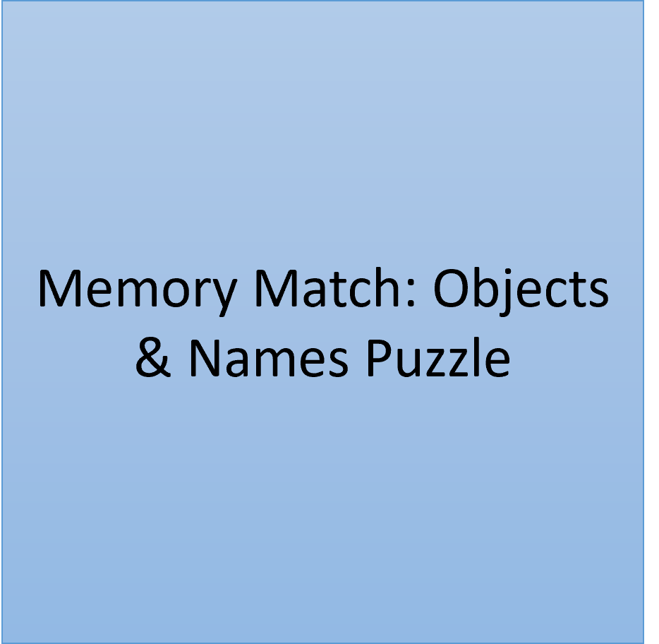 Personalized Memory Match: Objects & Names Puzzle – Nijikart.com